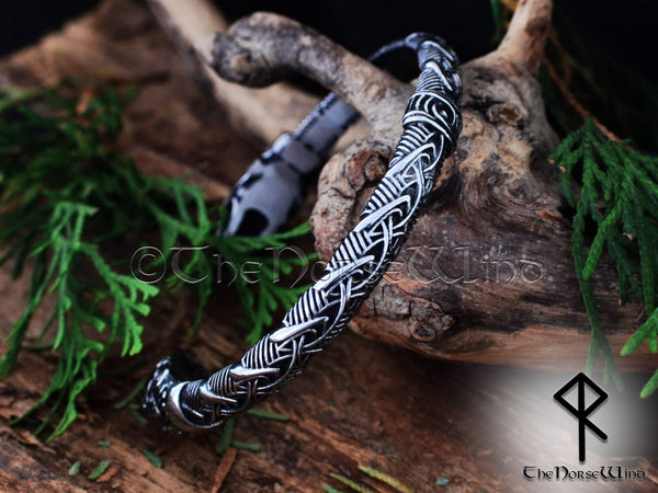 Viking Dragon Head Bracelet – Nidhogg Dragon Arm Ring for Men | The ...