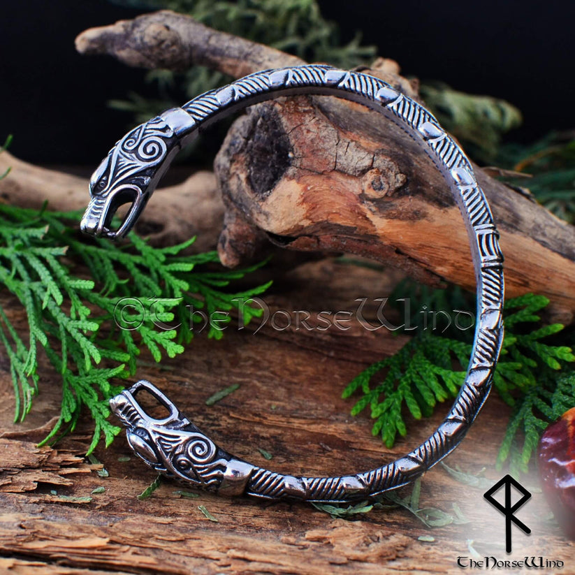 Viking Dragon Head Bracelet – Nidhogg Dragon Arm Ring for Men | The ...