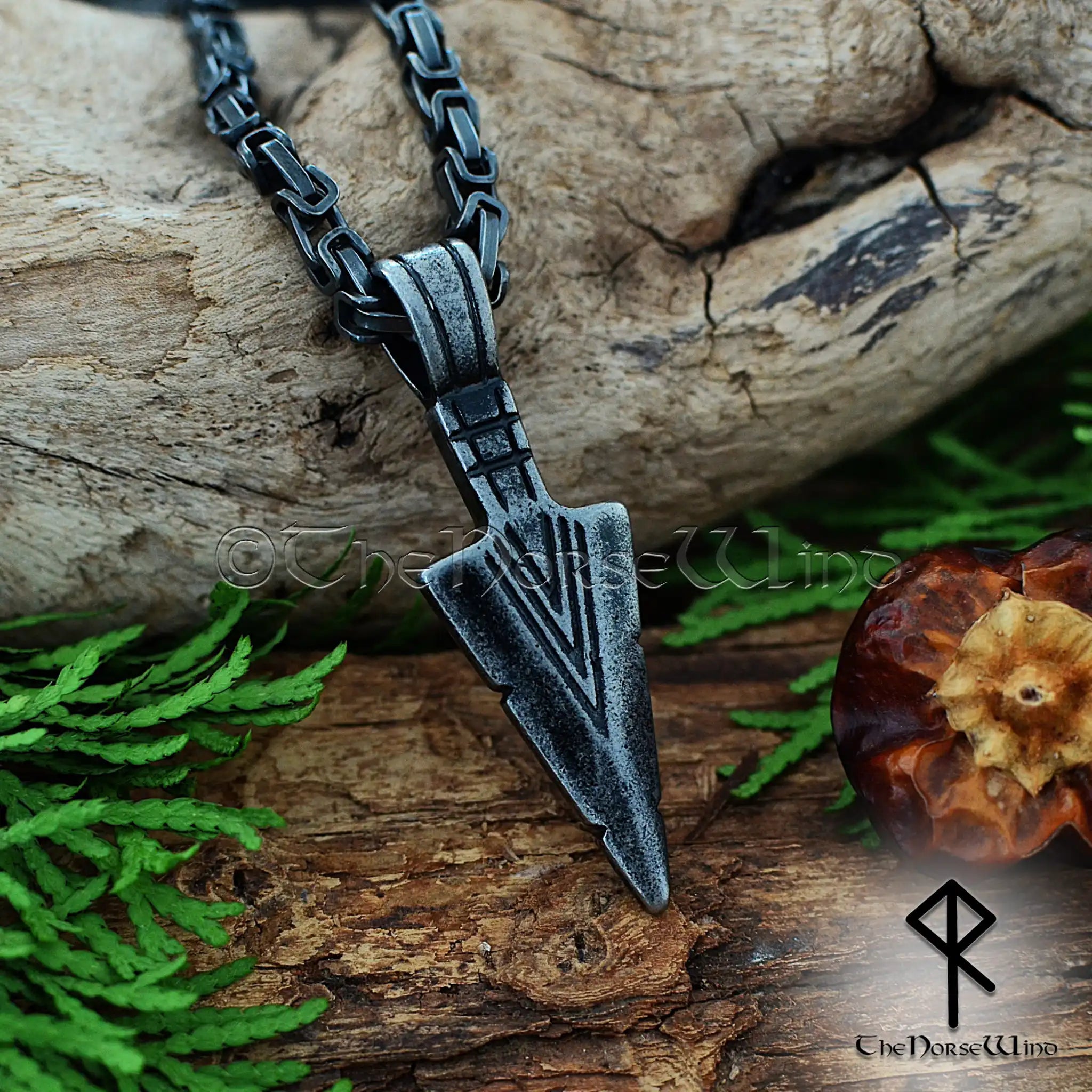 Gungnir Odin Spear Necklace | Viking Pendant in Gunmetal Steel – The ...