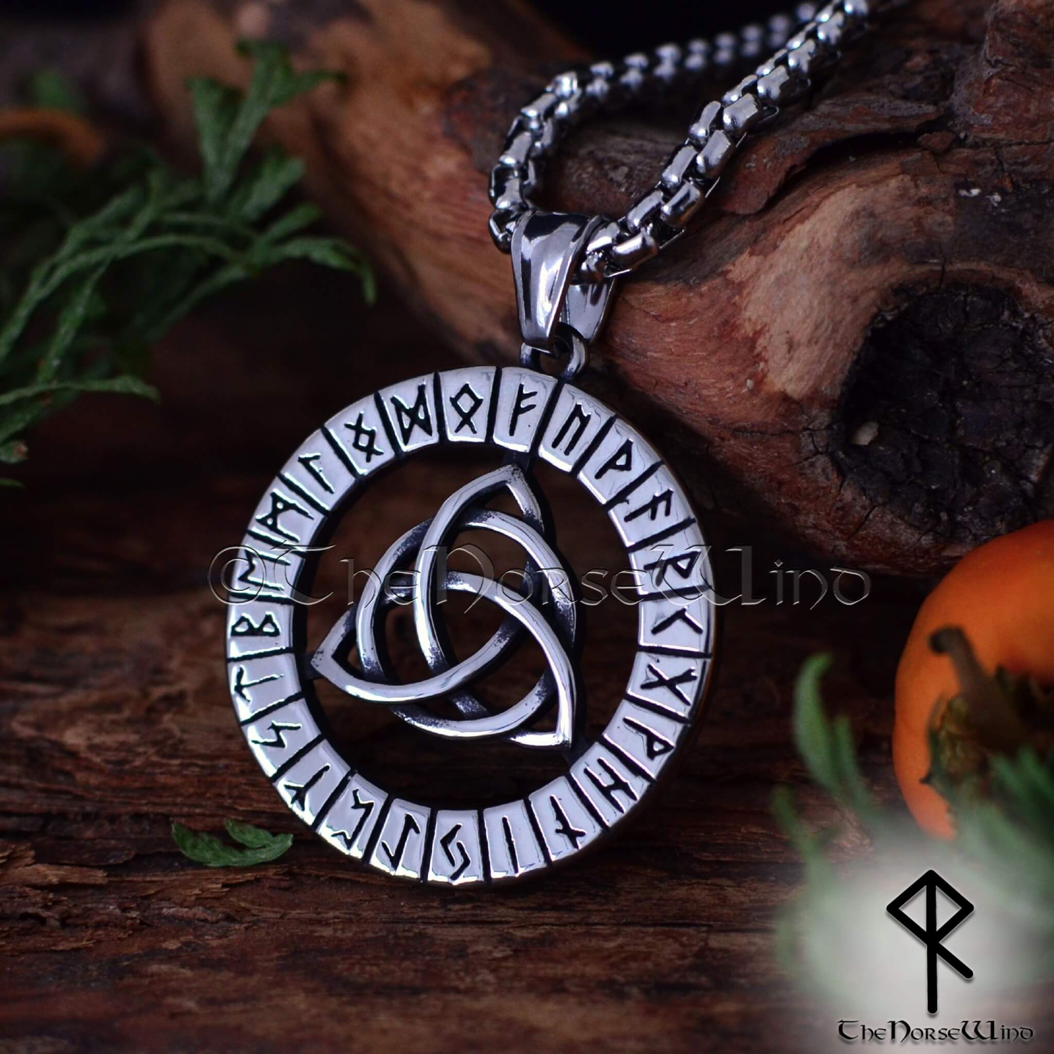 Triquetra Viking Runes Necklace, Celtic Knot Pendant |The Norse Wind ...