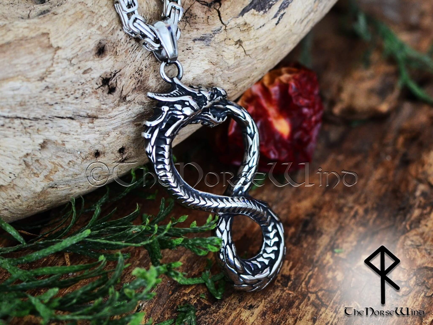 Viking Dragon Necklace, Midgard Serpent Pendant | TheNorseWind – The ...