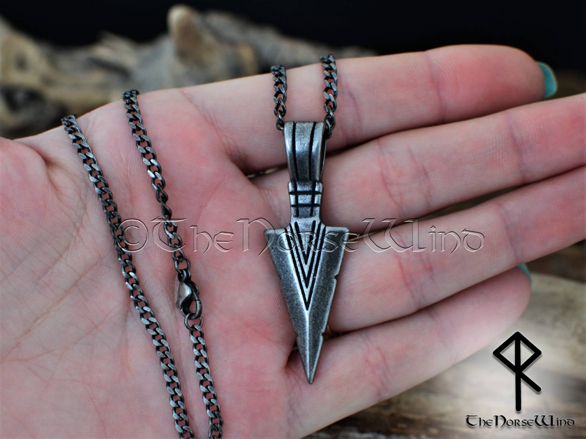 Gungnir Viking Necklace Odin's Spear Head Norse Pendant | TheNorseWind
