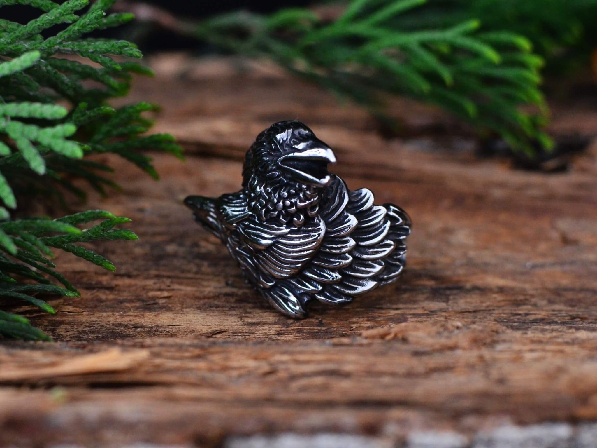 Viking Ravens Ring - Hugin and Munin Steel Jewelry | TheNorseWind – The ...