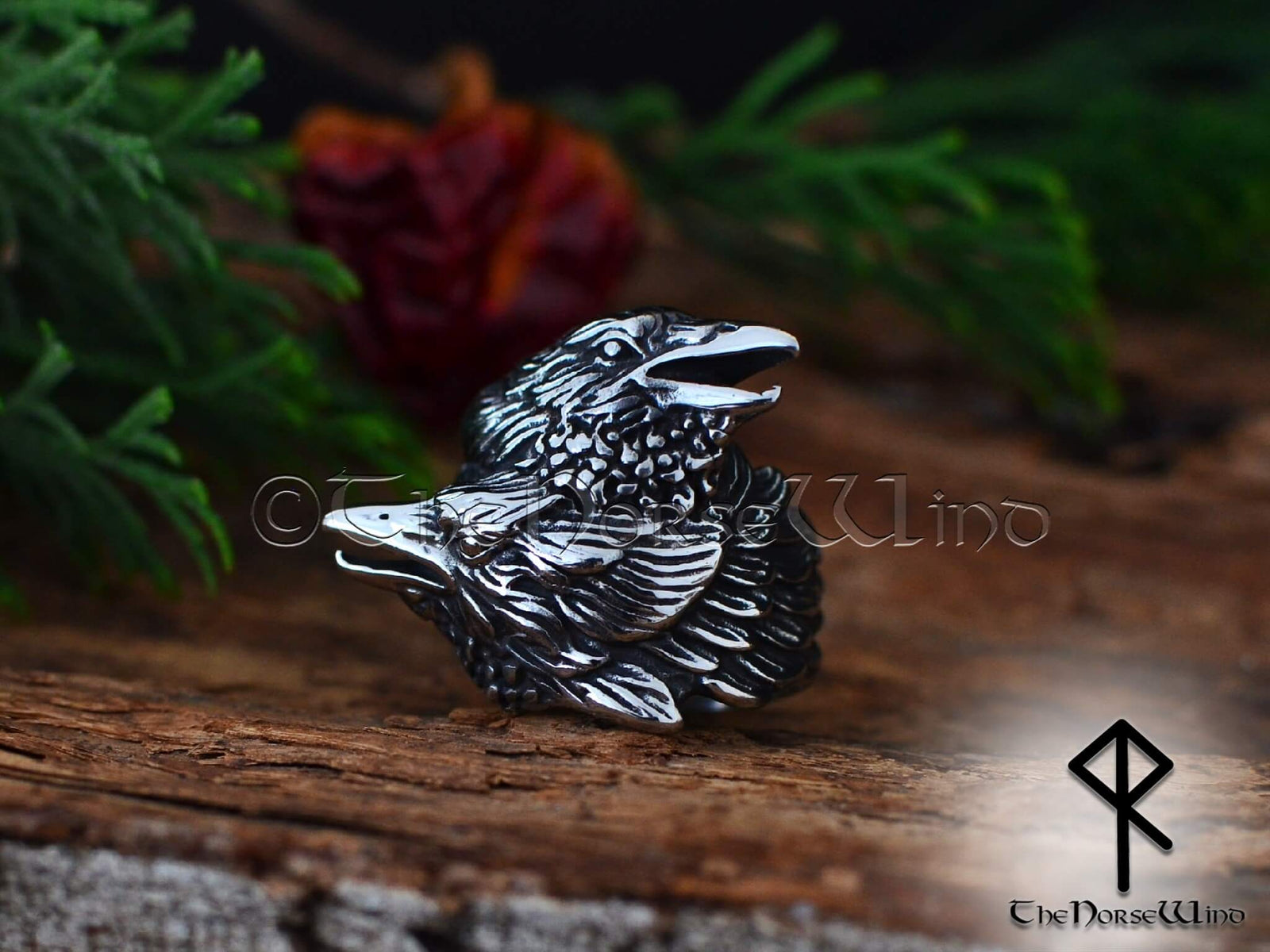 Viking Ravens Ring - Hugin and Munin Steel Jewelry | TheNorseWind – The ...